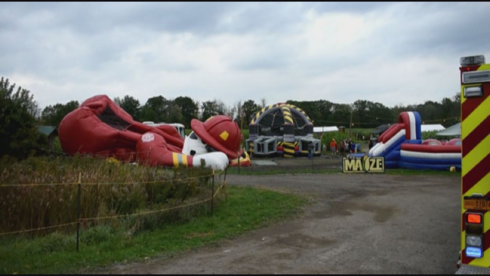 Wind sends bounce house with kids inside airborne | abc10.com